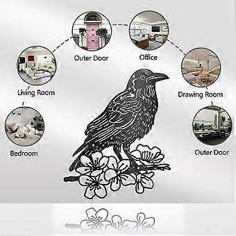 Metal Raven Wall Art Decor Iron Metal Raven Wall Art Decor for Home ...