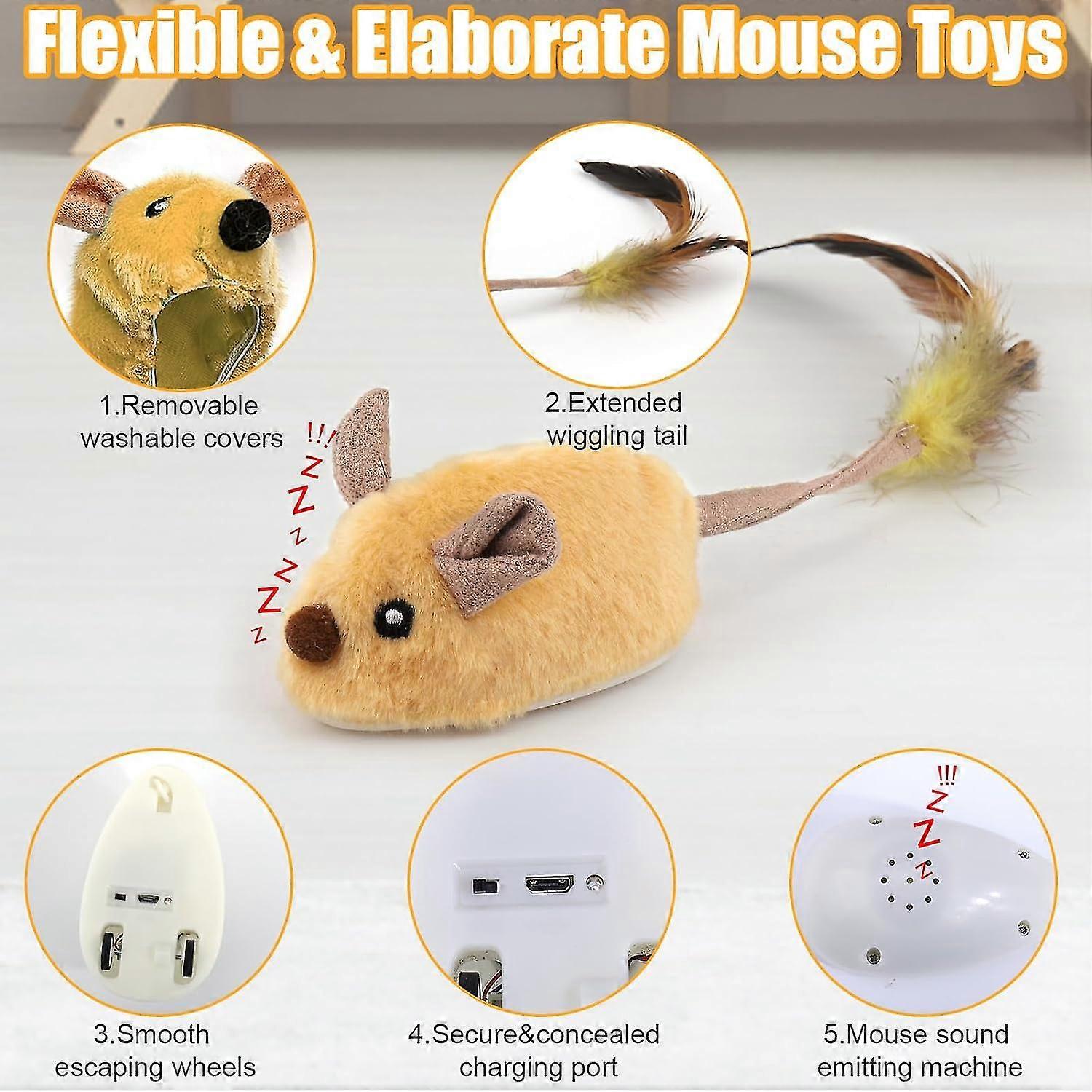 Interactive Dog Toys, Fake Mouse Moving Cat Toy with Automatic Sensor ...