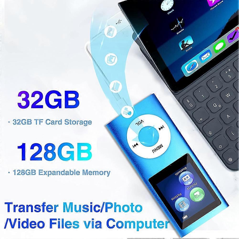 MP3 Player with Bluetooth 5.0, Music Player with 32GB TF Card,FM ...