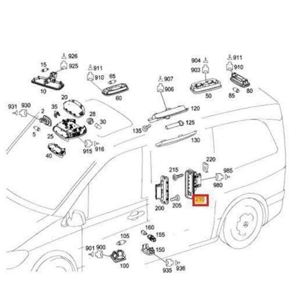 Sliding Door Electric Contact Switch For - W639 W447 W448 W636 Sprinter ...