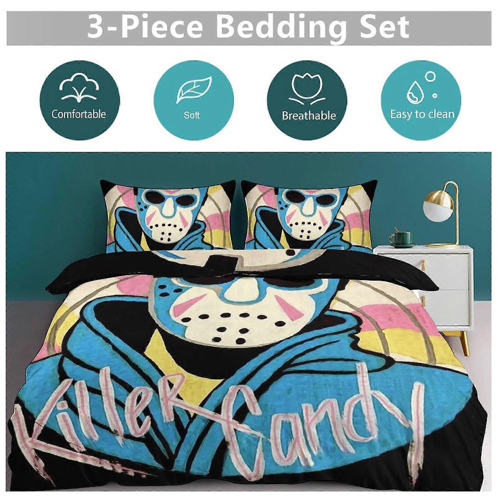 Bed Sheets g284 Jason Voorhees Print Bedding Set Pattern Duvet Cove Set ...
