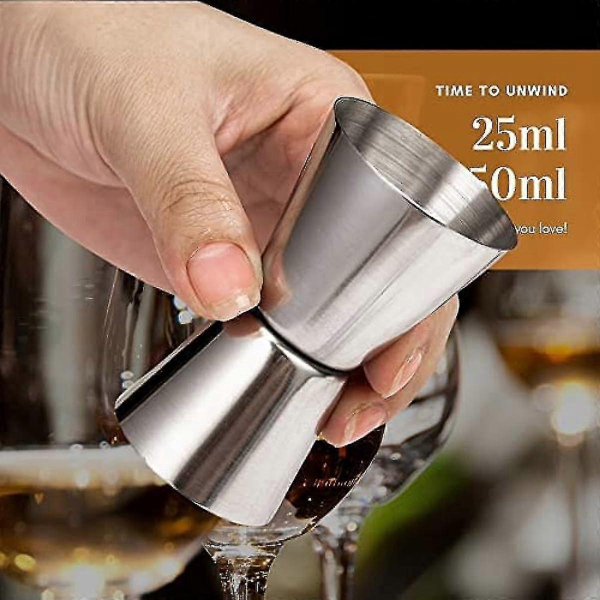 Spirit Measures 25ml 50ml Set - 2pack 304 Stainless Steel Jigger Spirit ...