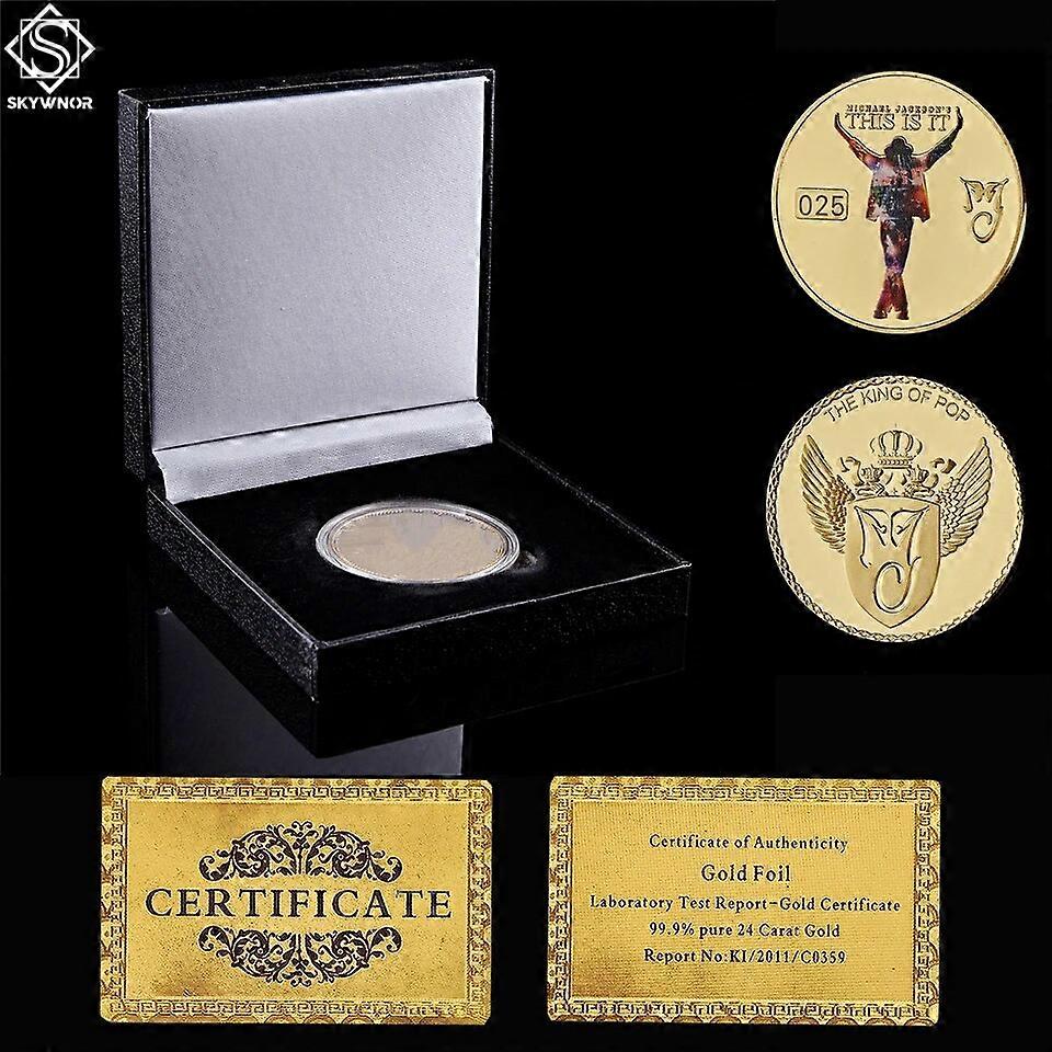 World Pop Super Star Michael Jackson Gold Commemorative Coin For True ...
