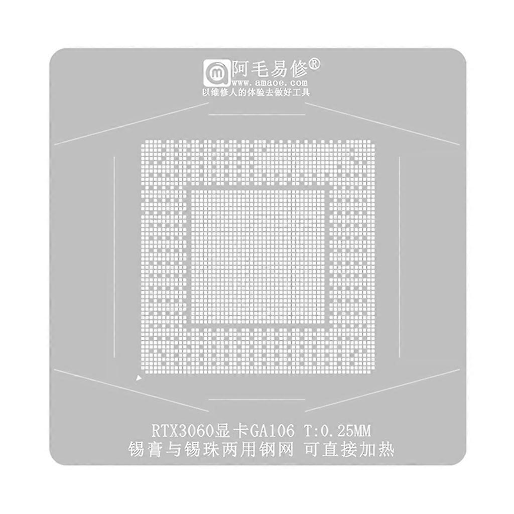 RTX3060 BGA Reballing Stencil Kit GA106-300-A1 Graphics Chip GPU Paste ...