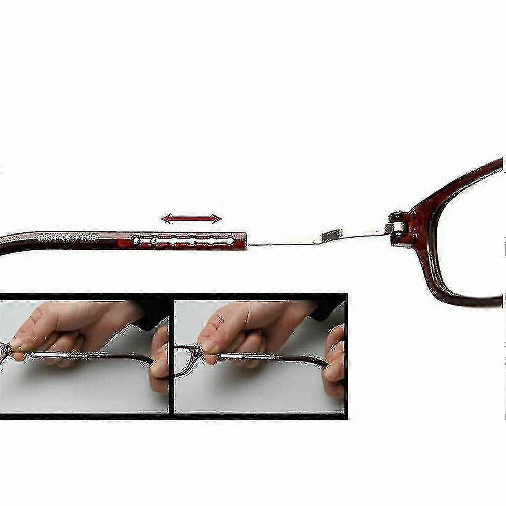 Folding Magnetic Reading Glasses Snap Click Front Neck Hanging ...