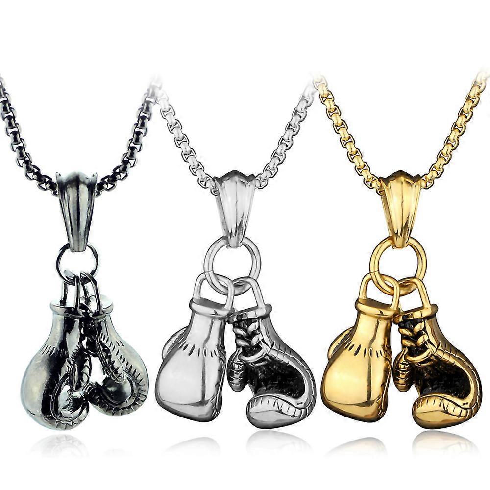 Men's Jewelry Stainless Steel Boxing Gloves Pendant Necklace,set of ...
