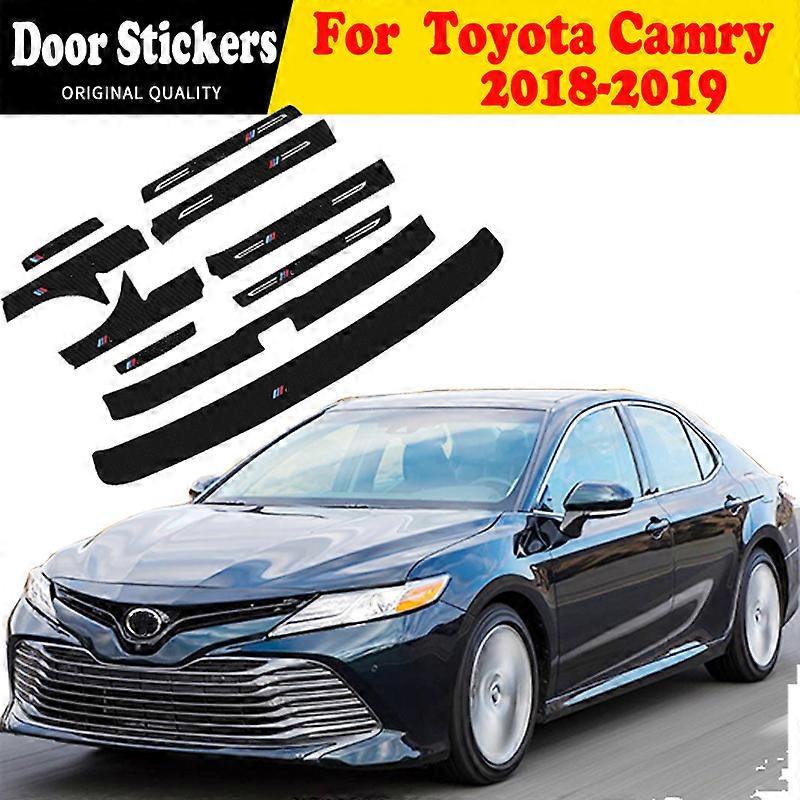 Motor Vehicle Parts Car Door Sill Leather Stickers Fit For Camry 2018 ...
