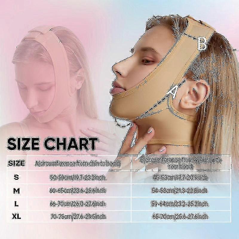 Compression Chin Strap Medical Head Wrap For Face Lift, Neck, Plastic ...