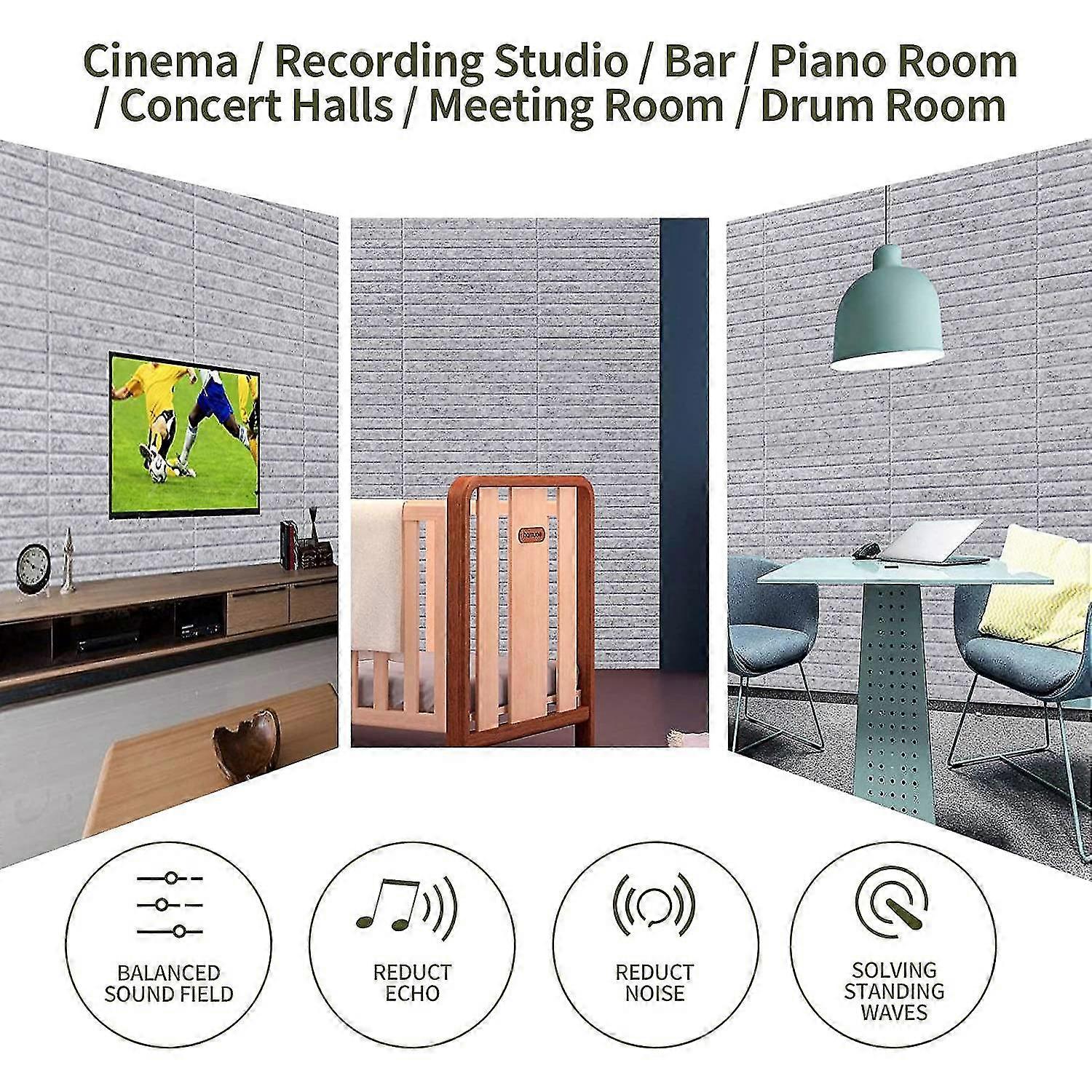 16 Pcs Pro Grade Acoustic Panels,sound Proof Wall Panels,for Studio ...