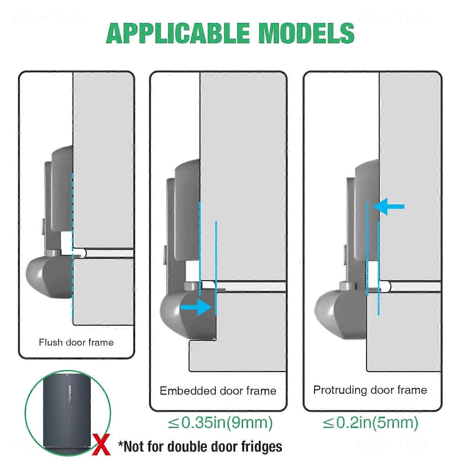 Child Proof Refrigerator Fridge Freezer Door Lock 2-Pack for Kids ...