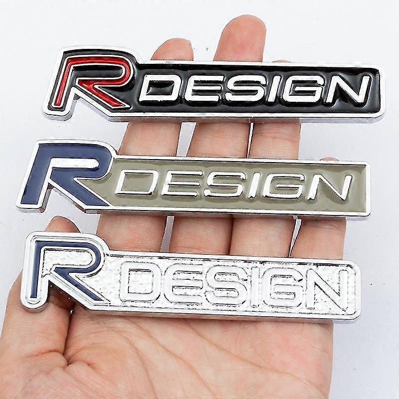 3d Metal R Design Logo Car Rear Trunk Fender Emblem Badge Sticker For ...
