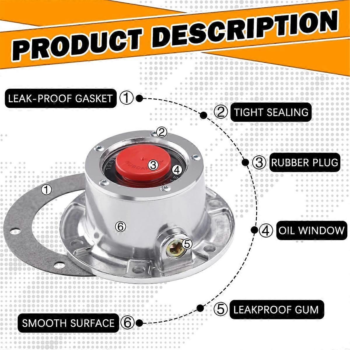 343-4024 Trailer Hub Caps for Stemco,Aluminum Hub Cap (Pack of 2 ...