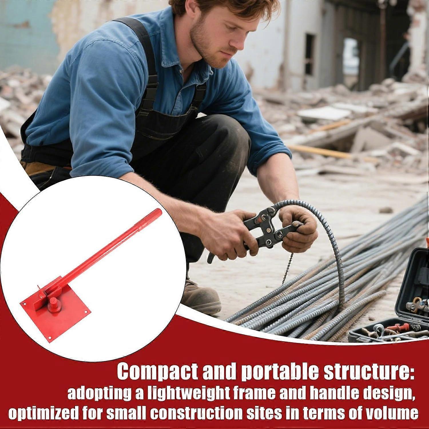 Metal Bender, Construction Bending Tool, 57 x 18 x 8 cm, Robust Steel ...