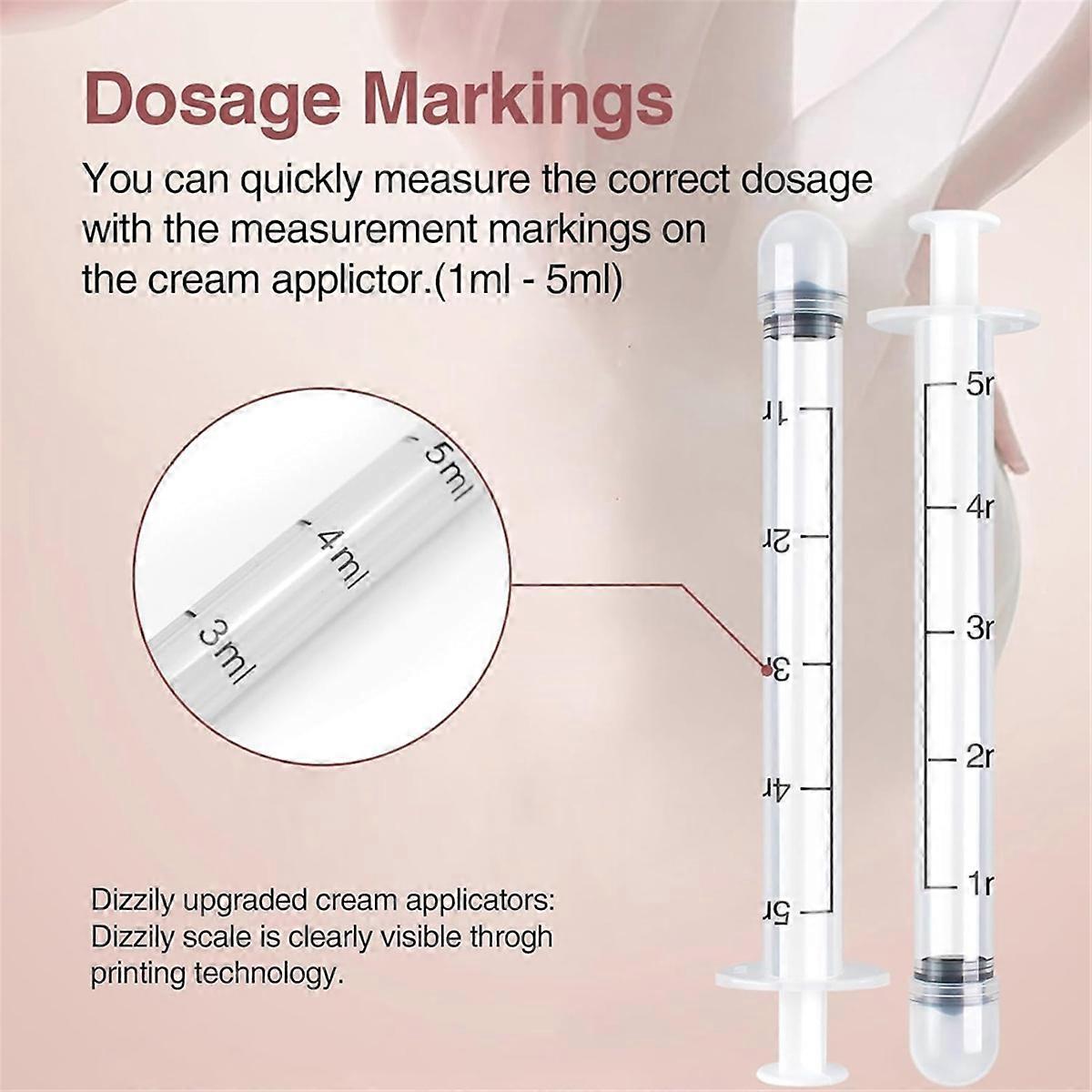 40-pack vaginal cream applicators, disposable, for suppository, lube ...