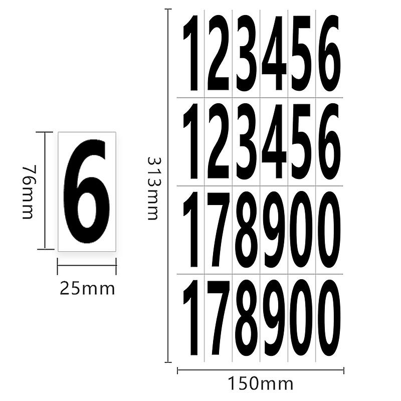 Vinyl Mailbox Number Stickers, Waterproof Numbers Stickers Anti-fading ...