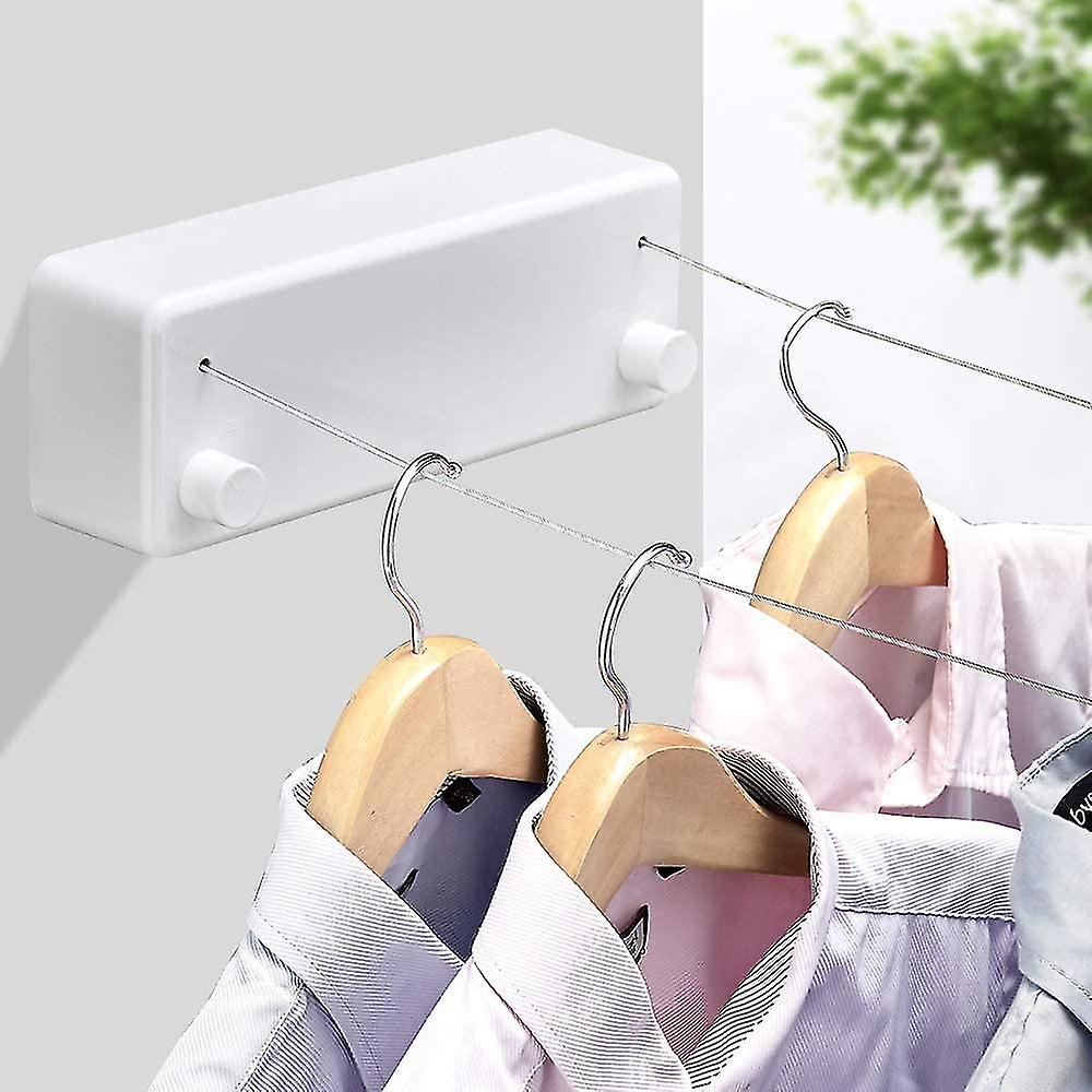 Retractable Clothesline With Adjustable Double Rope Stainless Steel ...