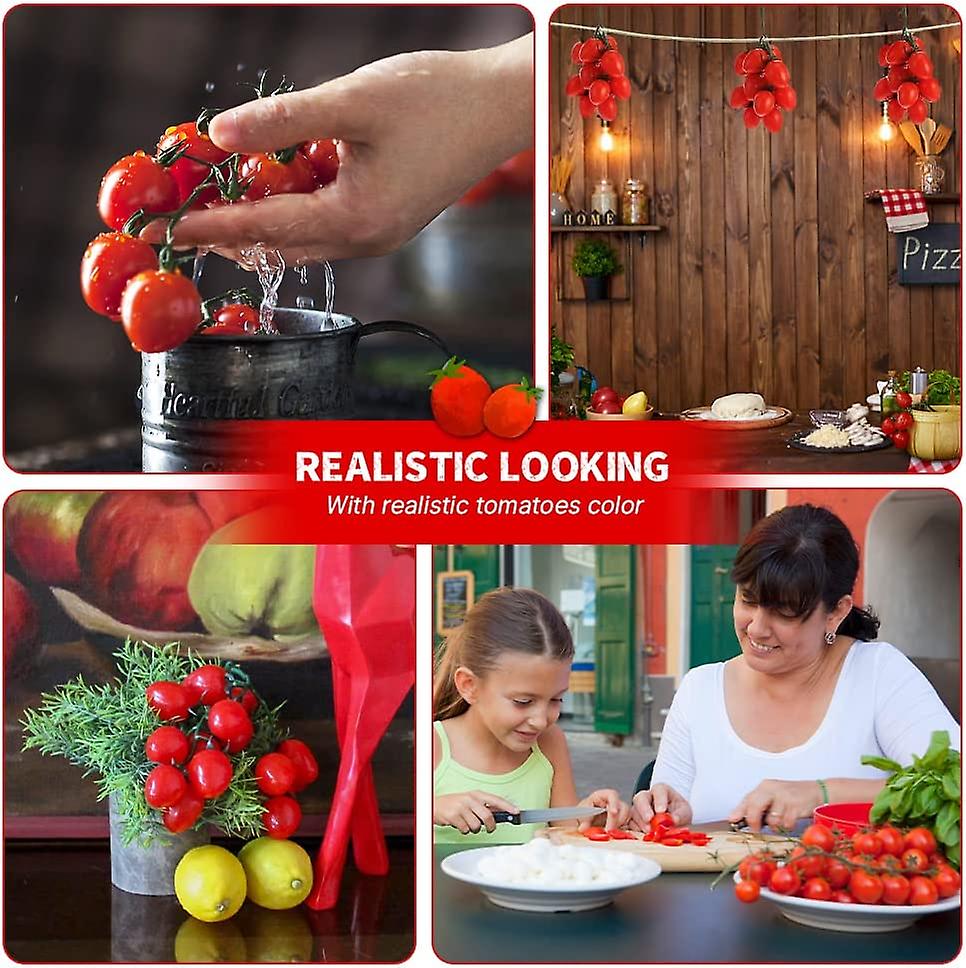 Fake Cherry Tomatoes Artificial Fruit Plastic Lifelike Simulation House ...