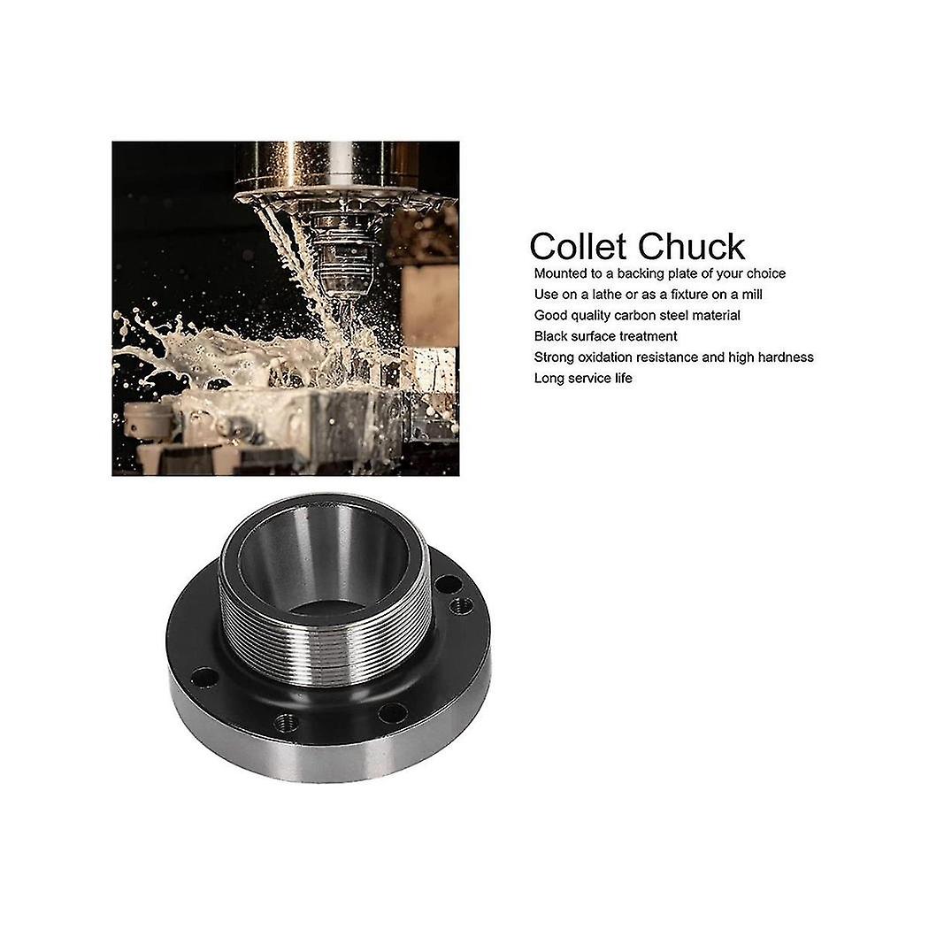 Lathe Collet Chuck, Carbon Steel 7 Holes Lock 0.005 Accuracy Er50 ...