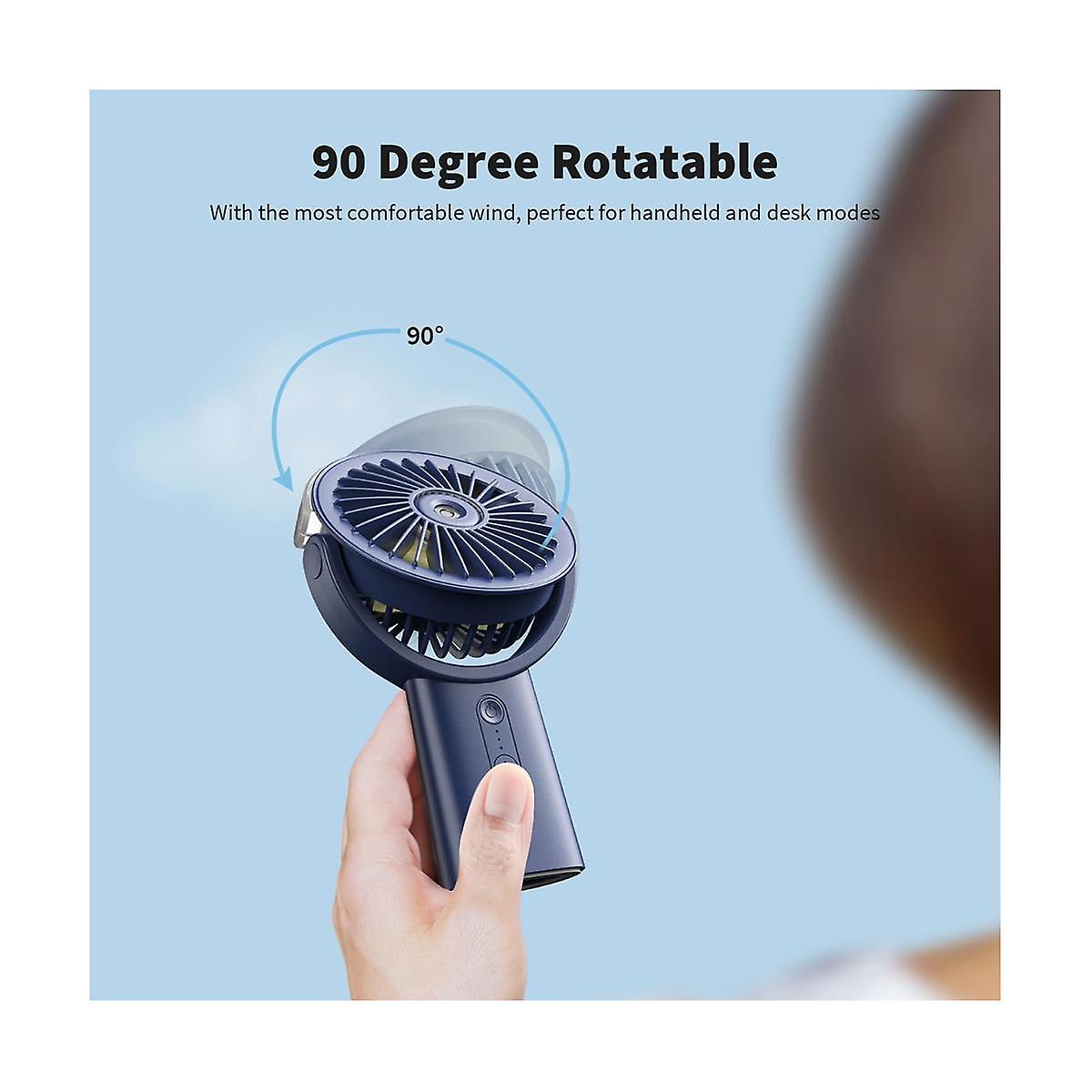 Misting Fan Portable Handheld Fan, 4000mah Hand Mist Fan 90adjustable ...