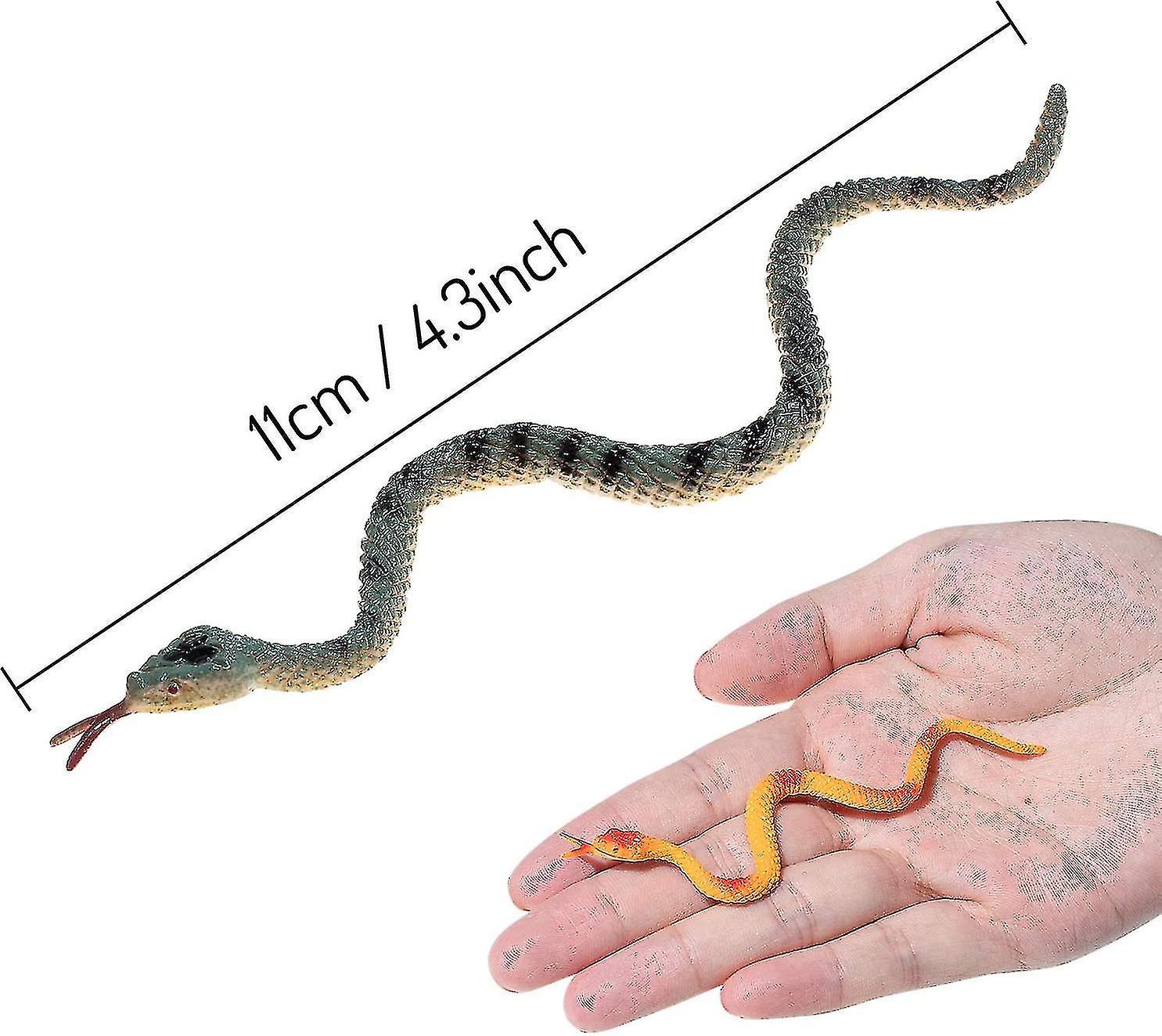 36 Pieces Plastic Snakes, 4.5 Inch Realistic Snakes Multicolor Fake ...