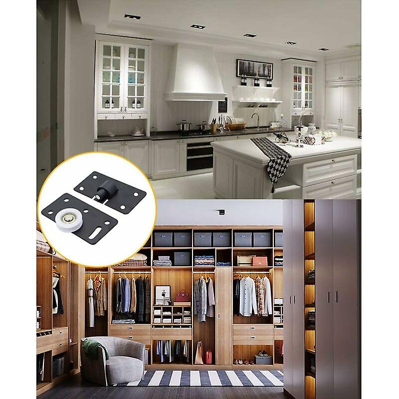 4 Pieces Nylon Wardrobe Door Roller Set, Sliding Door Roller Cupboard ...