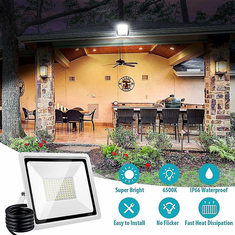 50W Warm White Outdoor LED Floodlight, IP66 Waterproof Outdoor LED ...