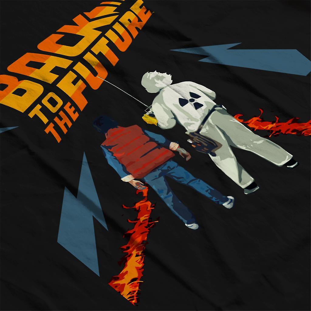 Back to the Future Delorean Fire Trail Marty And Doc Women's Vest ...