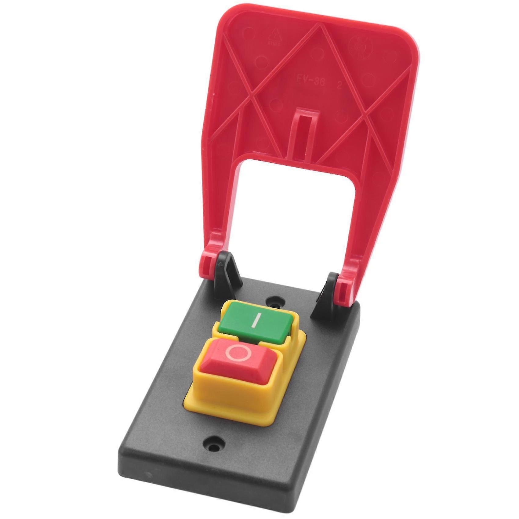 Off-on Red Cover Emergency Stop Push Button Switch 16a Power-off ...