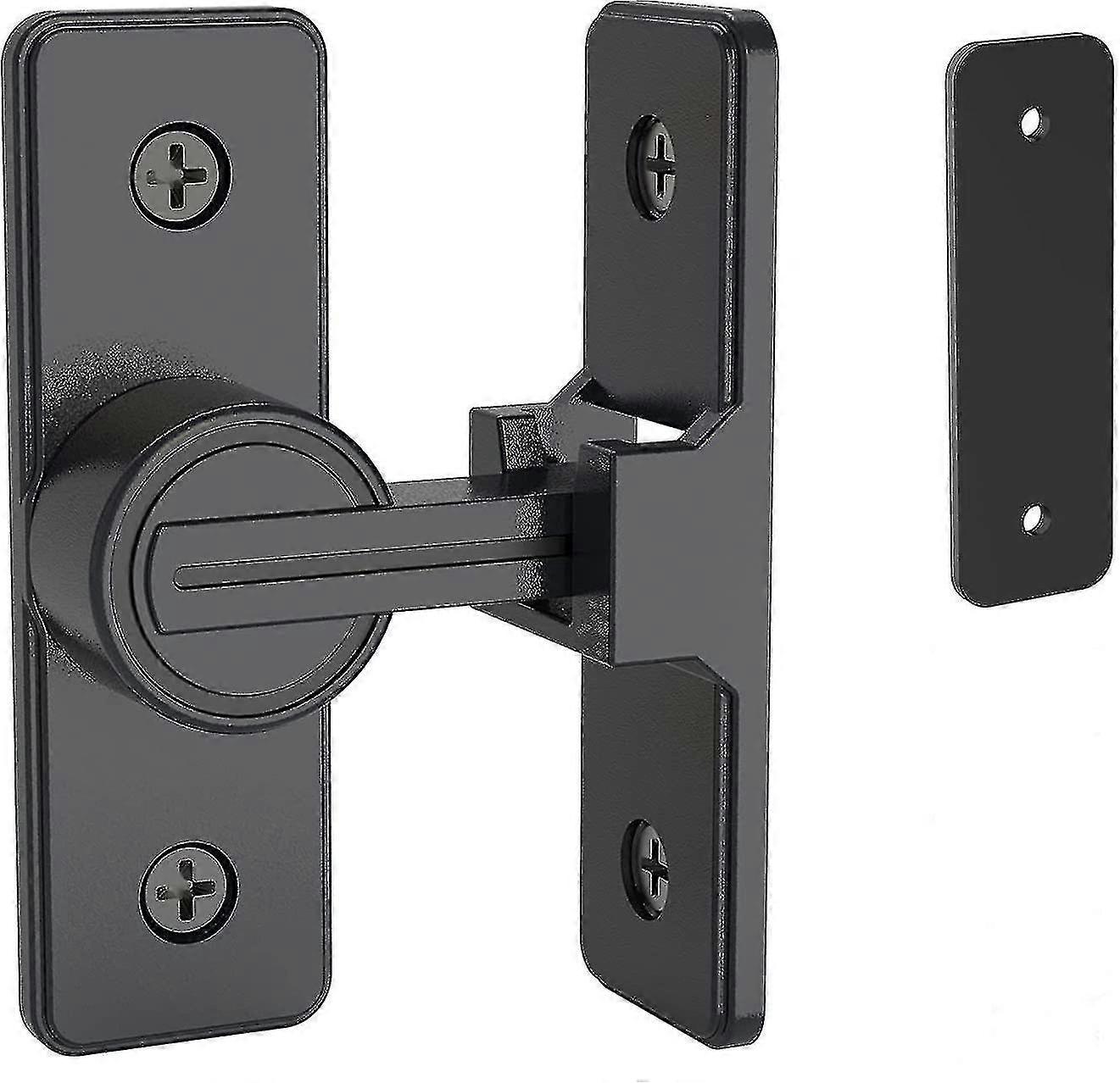 1 set Sliding Barn Door Lock Hardware, 90 Degree Heavy Duty Gate Latches Flip Latch Safety Door ...