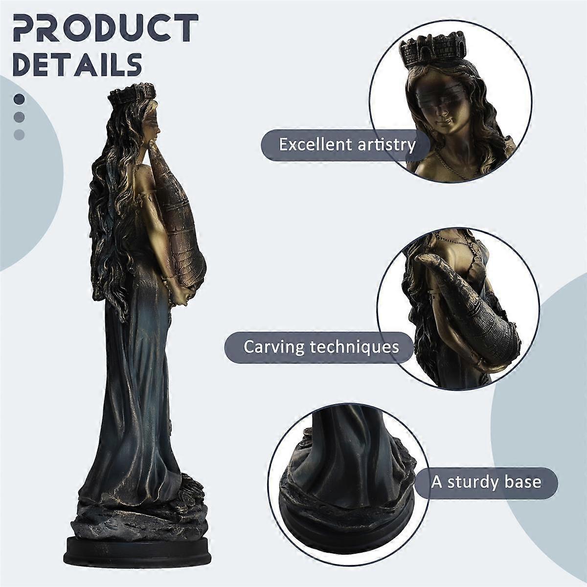 Blindfolded Fortuna Statue Ancient Greek Roman Goddess of Fortune ...