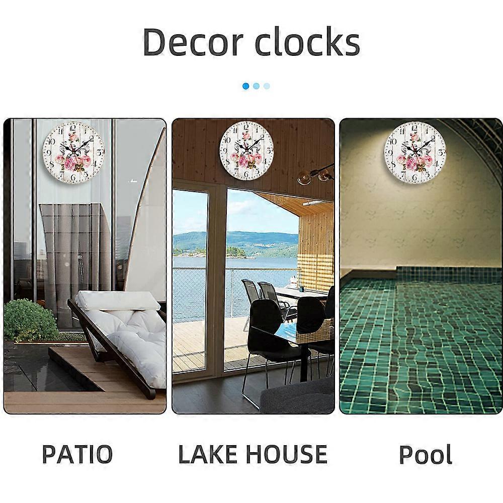 12-inch clock, living room wall clock, antique wall clock, simple ...