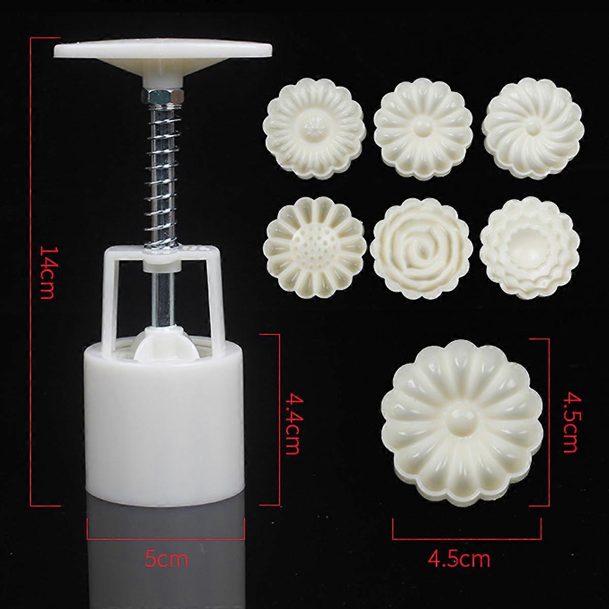 Mooncake Press Molds, Chinese Flower Moon Cake Press Mold, Hand Pressed ...