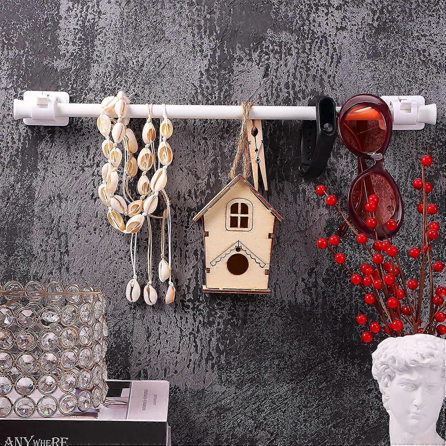 Adjustable Tension Rod Retractable Spring Curtain Rod with Self ...