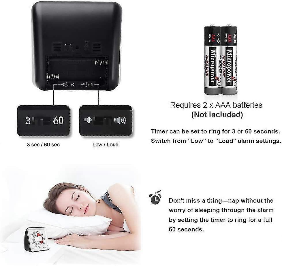 60-Minute visual timer, classroom countdown clock, silent timer for ...