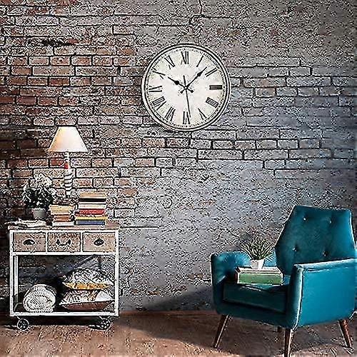 Modern Silent Quartz Wall Clock 30cm Battery Operated With Roman ...