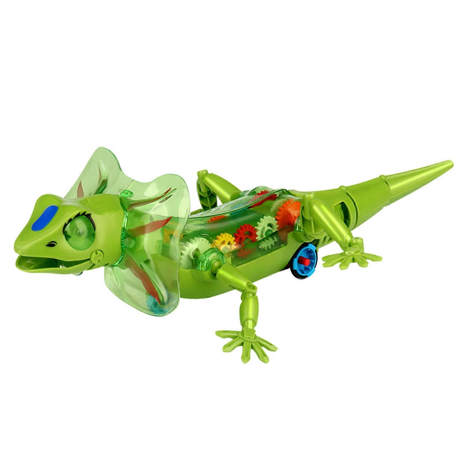 Electric Lizard Toy Sound And Light Lizard Transparent Internal Gear ...