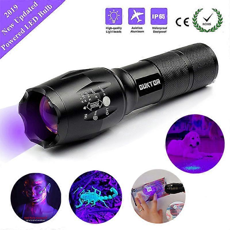 365nm Led UV Flashlight Ultra Violets Flashligh | Fruugo UK