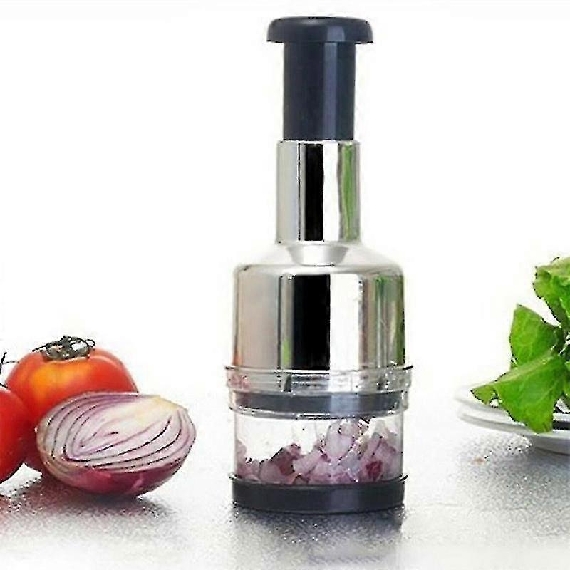 Manual Hand Press Garlic Onion Slicer Vegetable Chopper Cutters Dicer ...