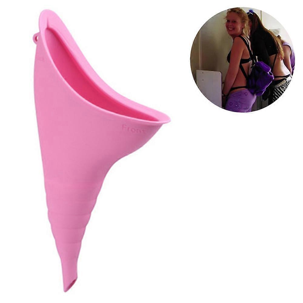 Pink Female Urination Device, Portable Female Urinal Women Pee Funnel Allows Women Standing Up ...