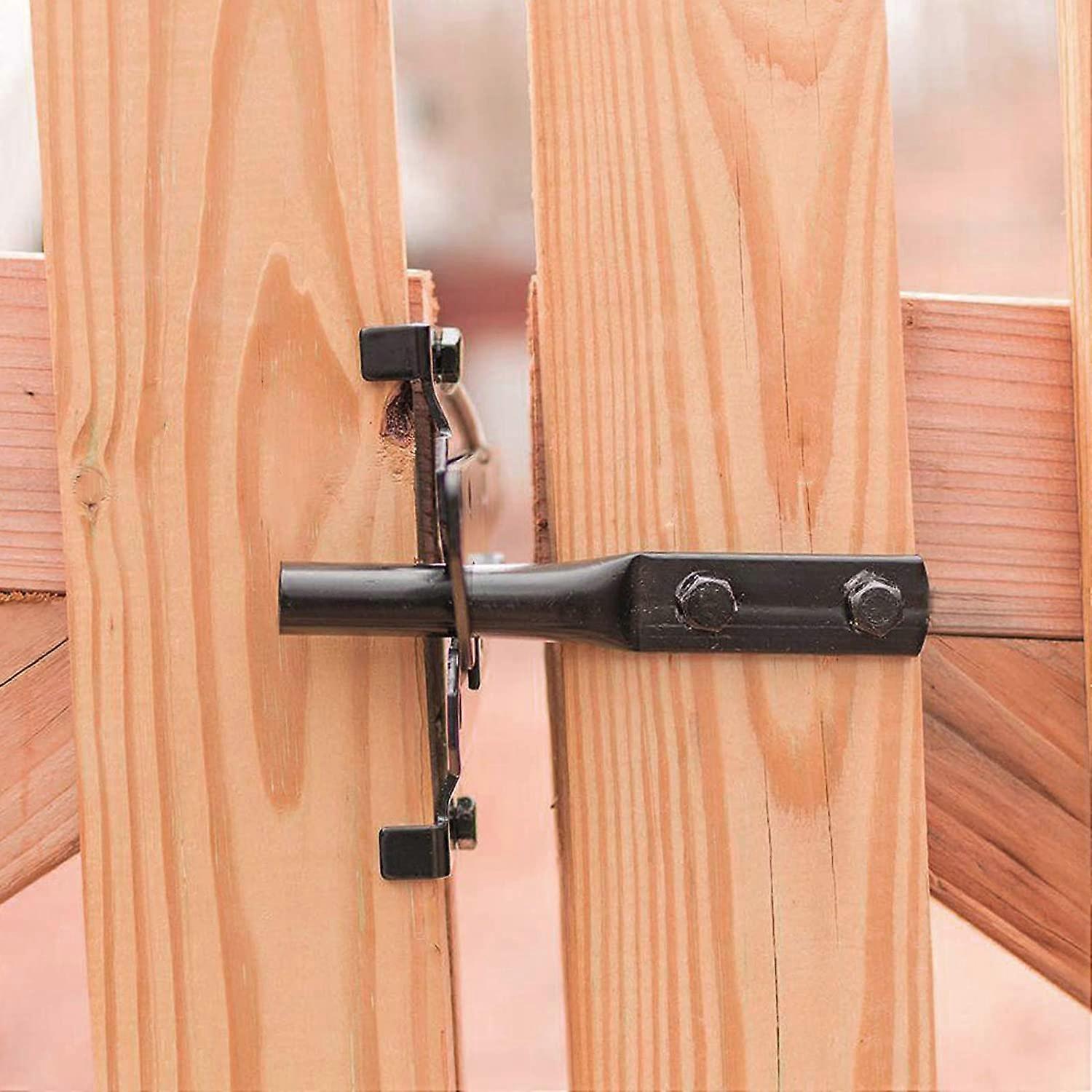 Post Mount Gate Latch for Wooden Fence - Heavy Duty Self Locking Gate ...