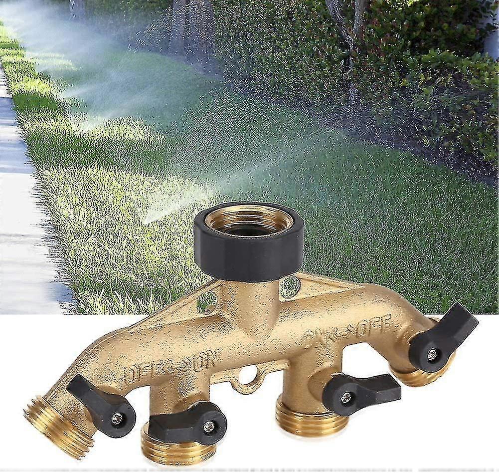 Garden Hose Distributor, Tap Water Distributor, 4-way Brass (European ...