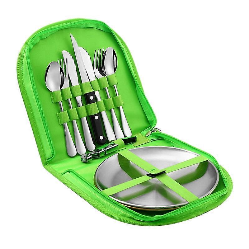 Camping Silverware Picnic Set with Case Camping Mess Kit with Stainless ...
