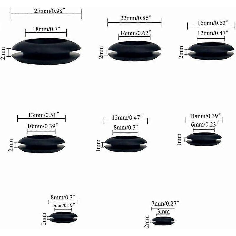 180pcs Rubber Grommets Assortment Rubber Grommet Rubber Grommet Car ...