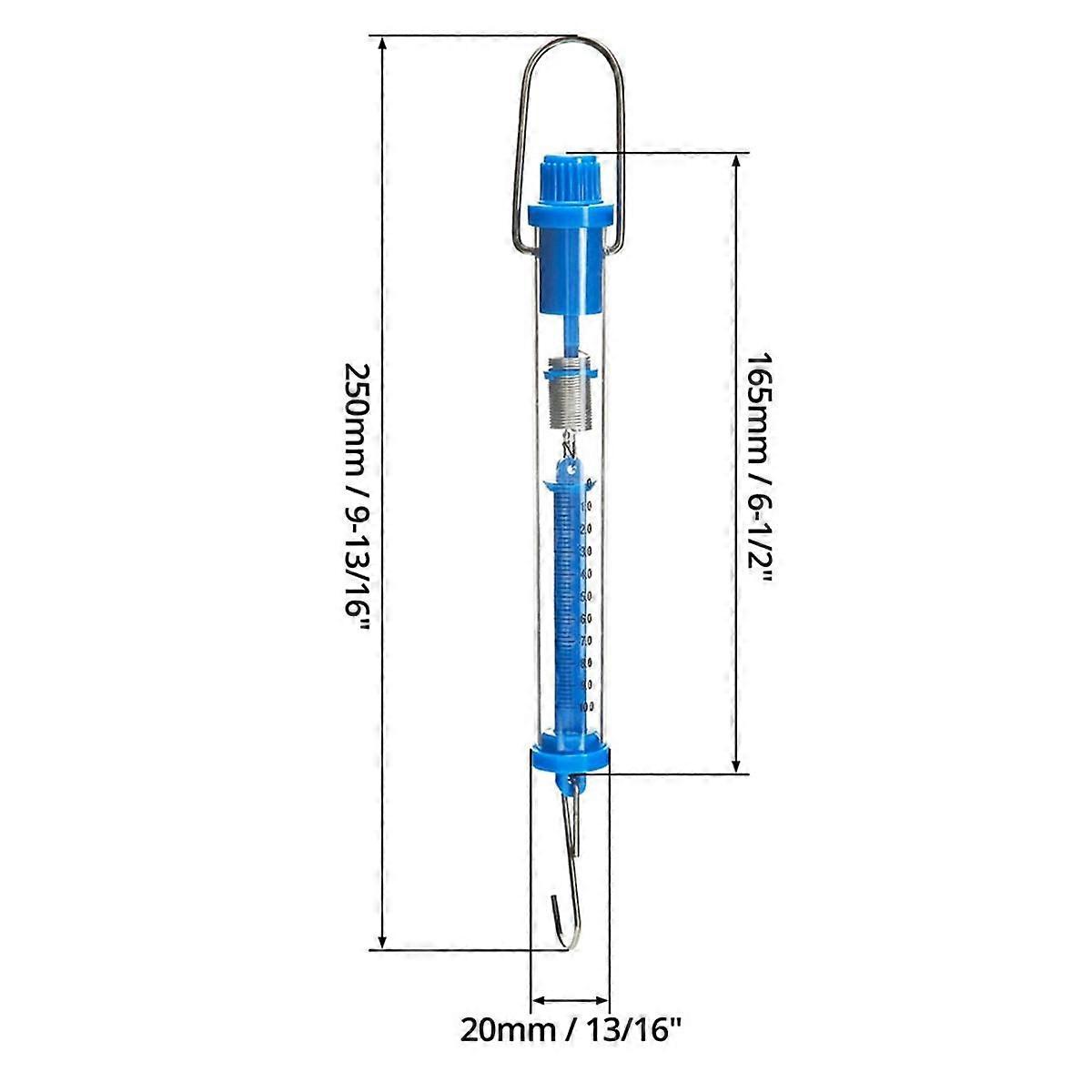 Spring Scale, 10 Pack 10N Transparent Spring Balance Hanging Tube Spring Scale,Spring Balance ...