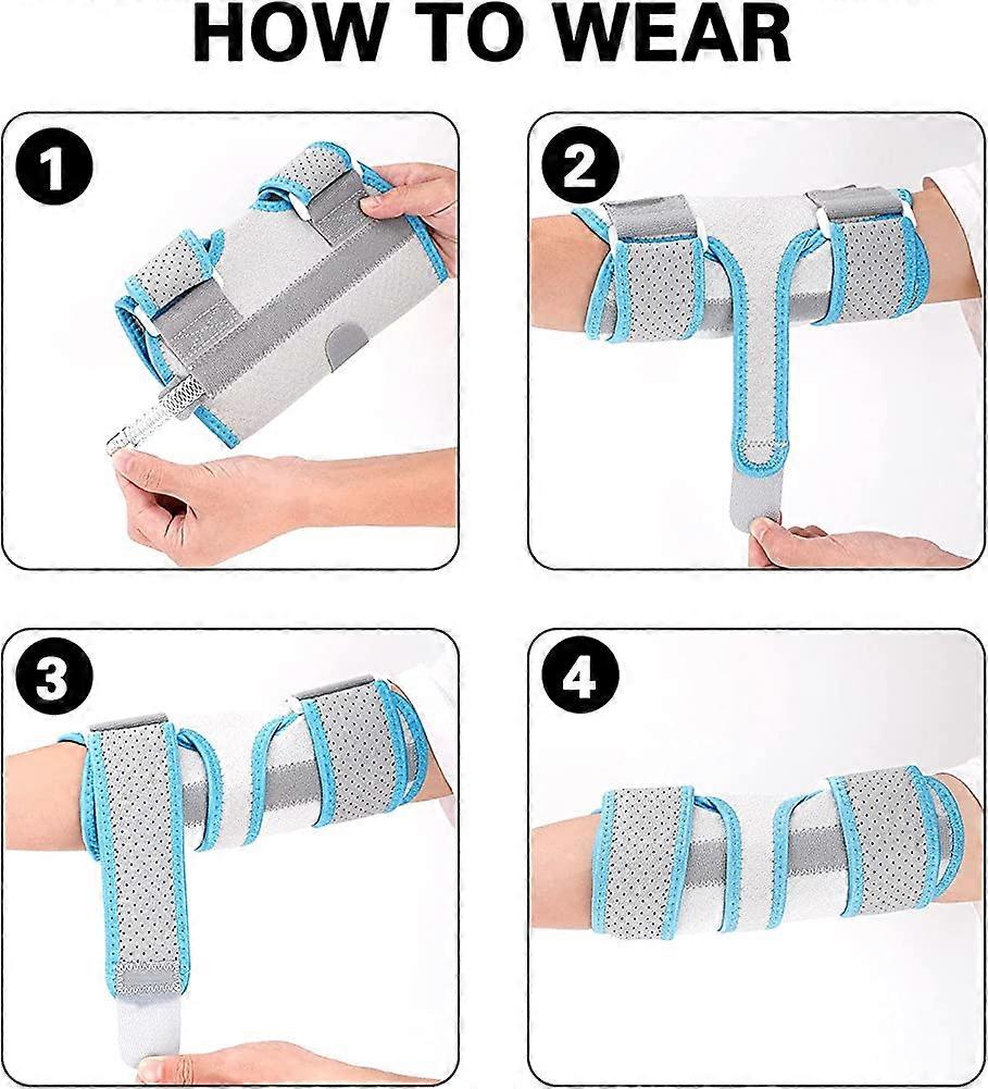 Elbow Brace Night Elbow Sleep Support Brace W/H 3 Removable Metal ...