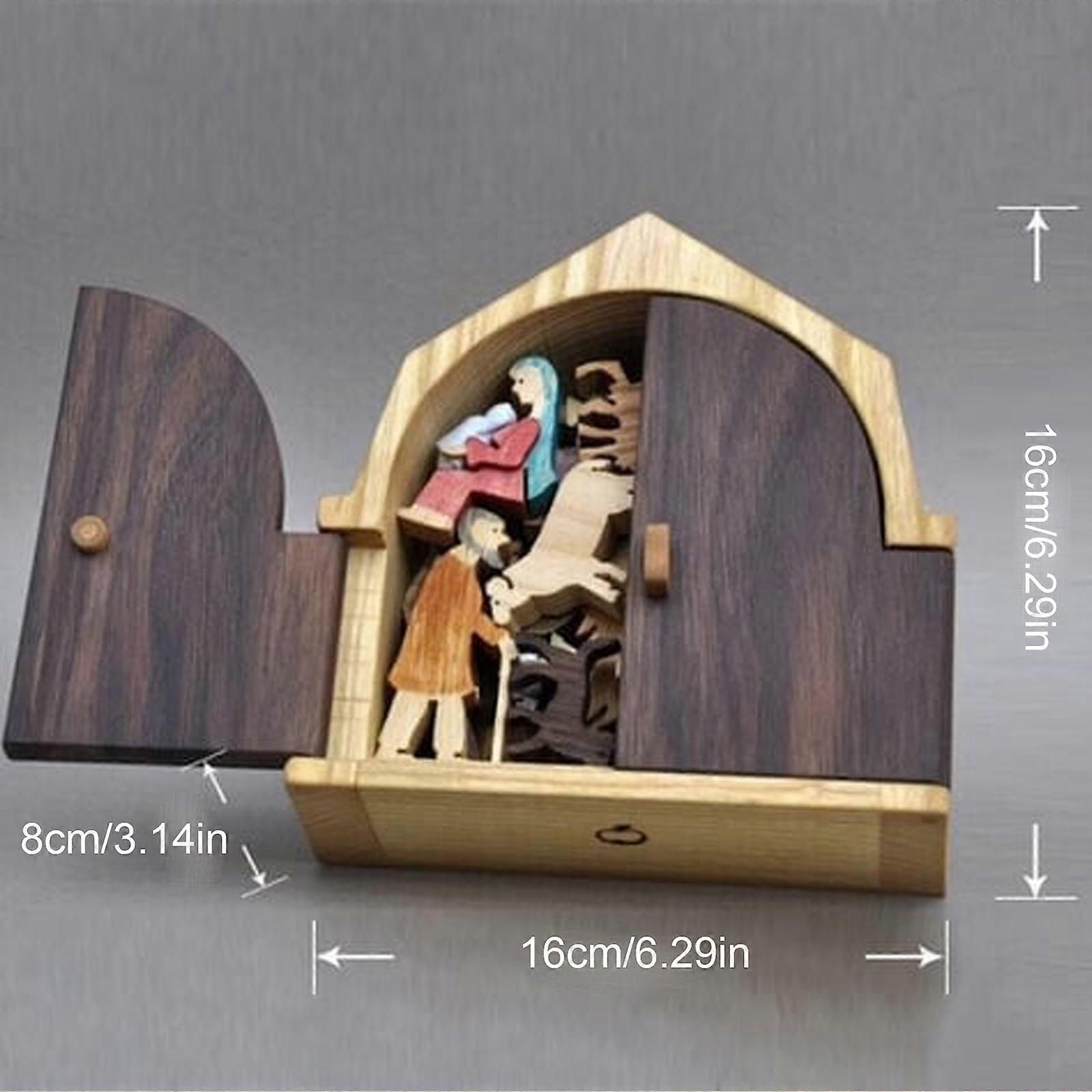 The Christmas Story Unique Nativity Set Wooden Nativity Scene Christmas ...