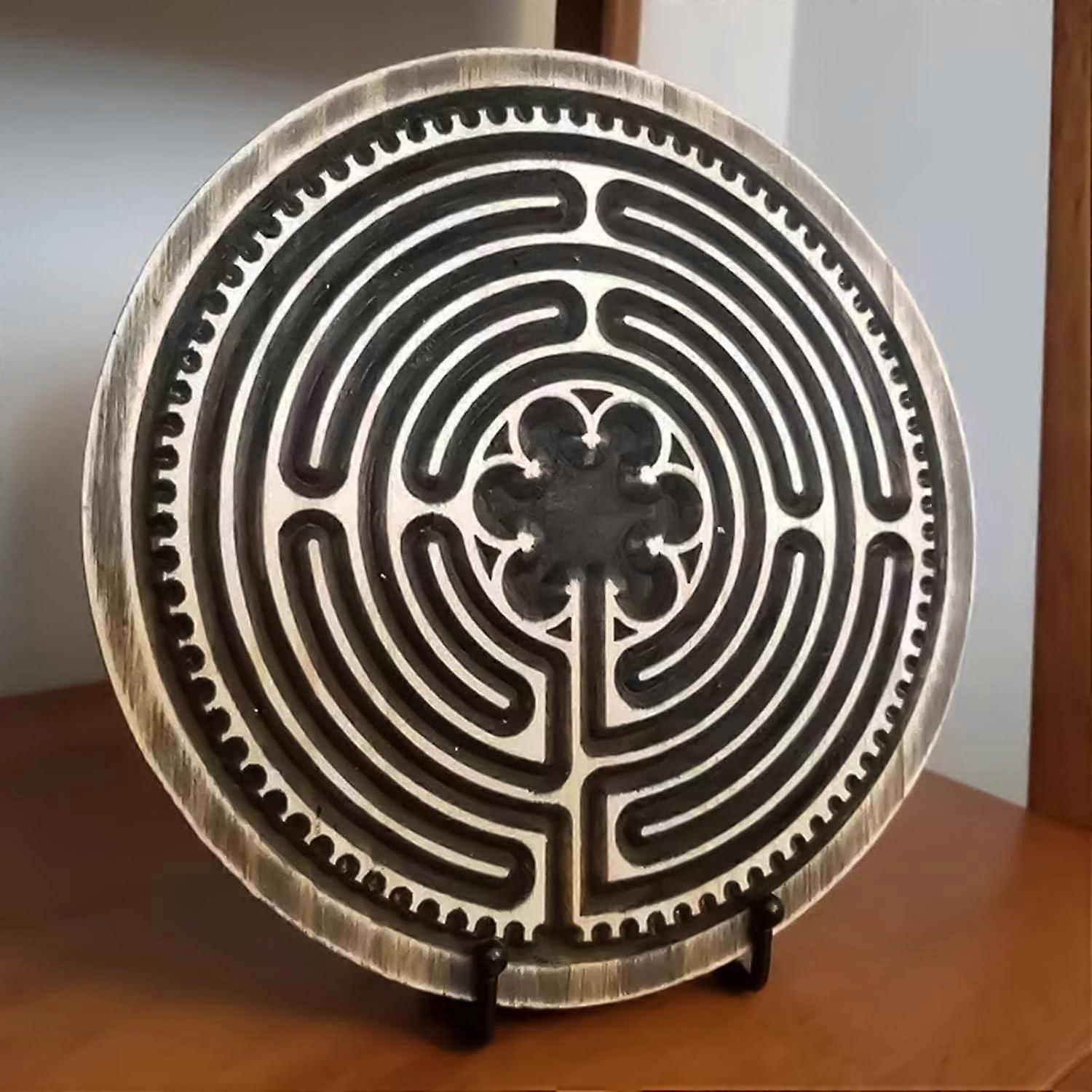 Wooden Labyrinth Maze Game Finger Maze Board,Portable and Sturdy Wooden ...