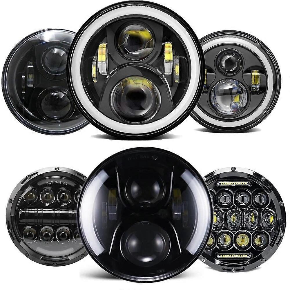2pc 7" LED Headlights For Lada Niva Urban 4x4 Suzuki Samurai Jeep ...