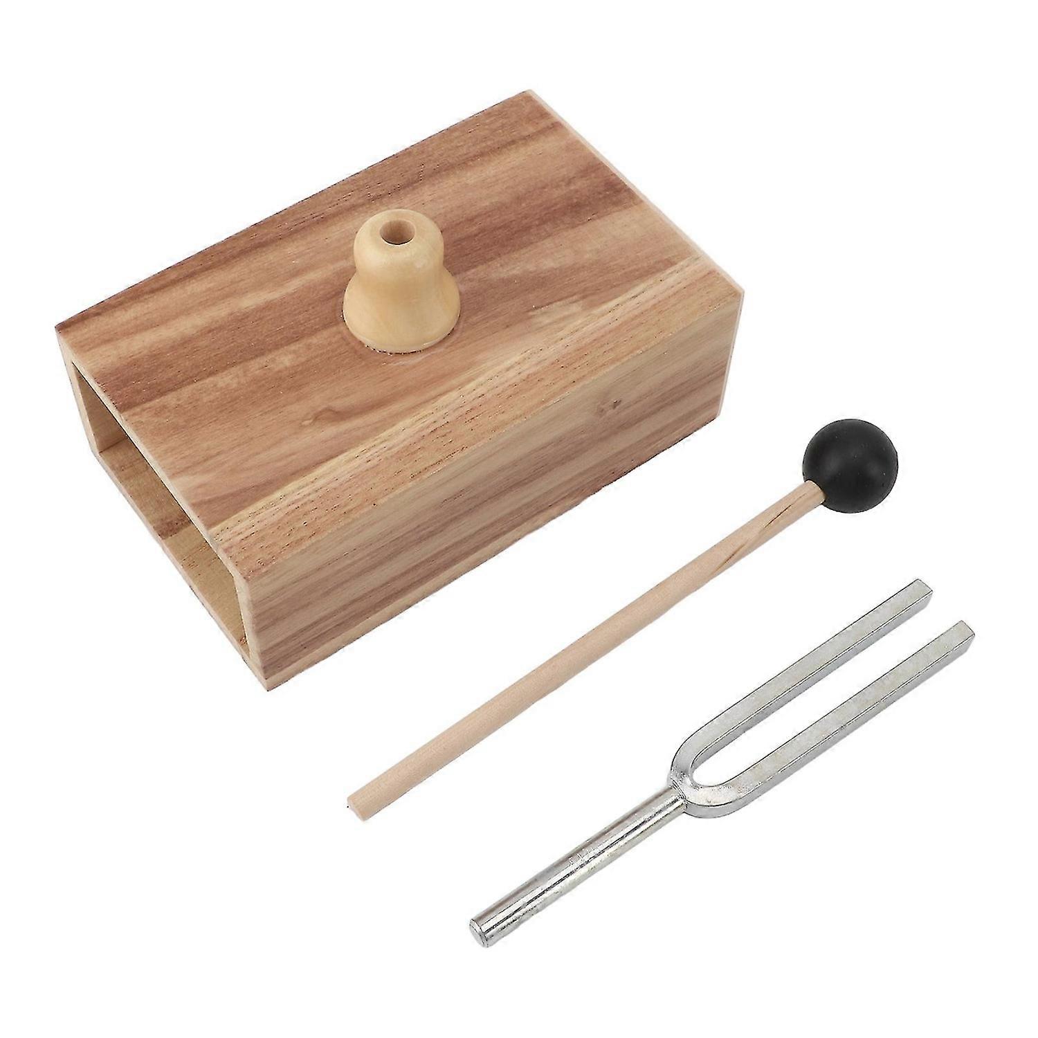 Tuning Fork Set with Wooden Resonator Box Rubber Hammer 512HZ Steel ...