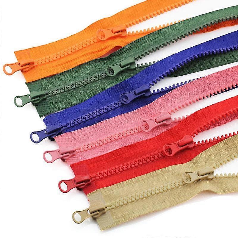 1PC Garment Accessories Double Slider Long Zip Open Ended Chunky Jacket ...